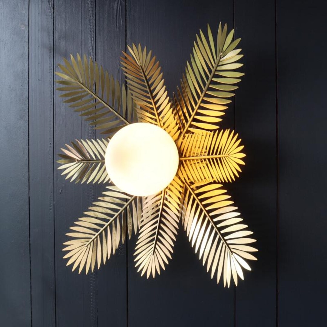 PALM Wall Light - White and Gold - Metal - Art Deco - Bistromania ...