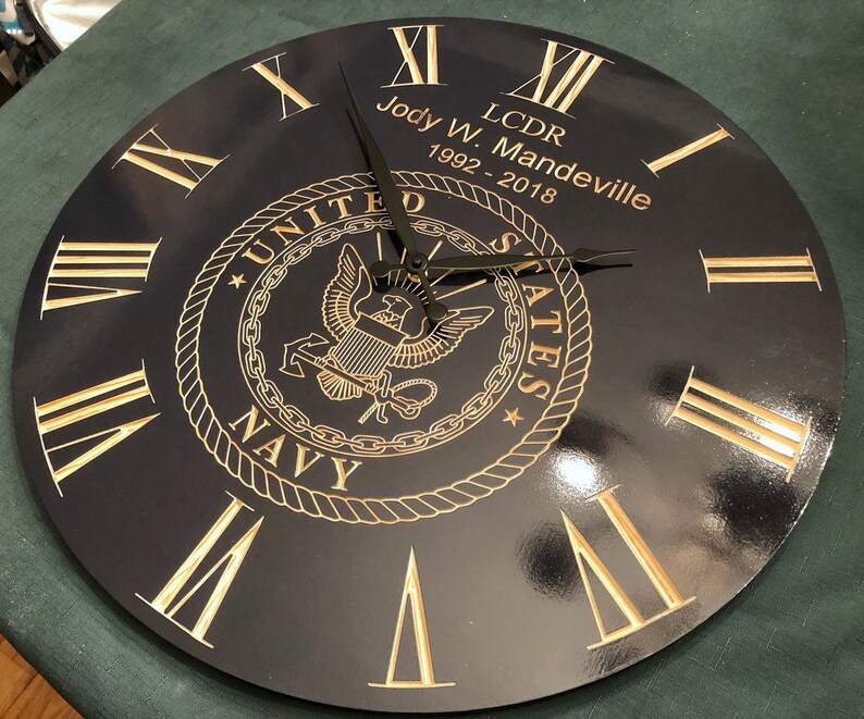 Personalized United States Navy Military Clock. Custom Name - Etsy