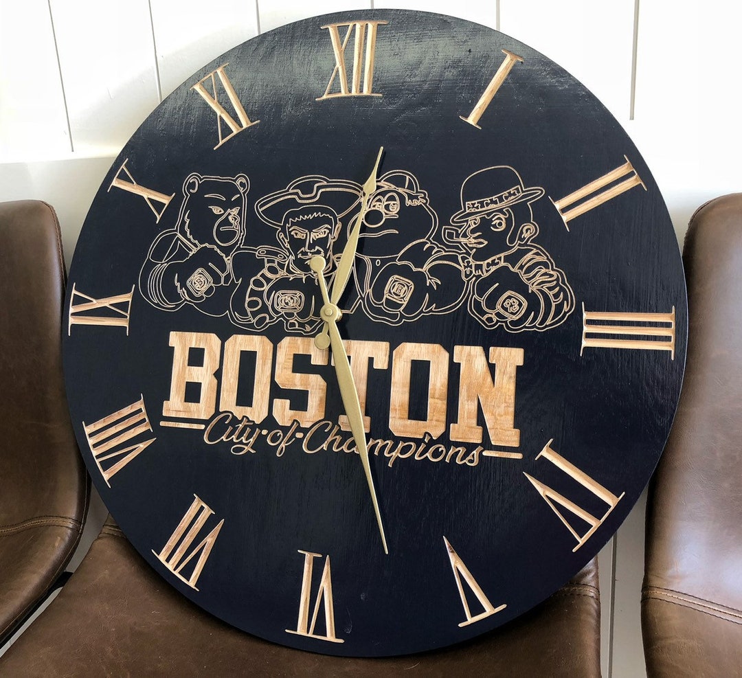 Man Cave Clock, Man Cave Sports Clock, Boston City of Champions ...