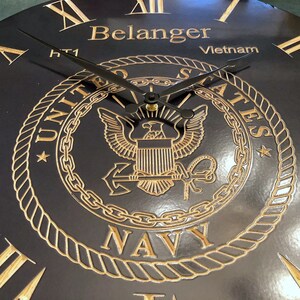 Personalized United States Navy Military Clock. Custom Name Time Clock ...