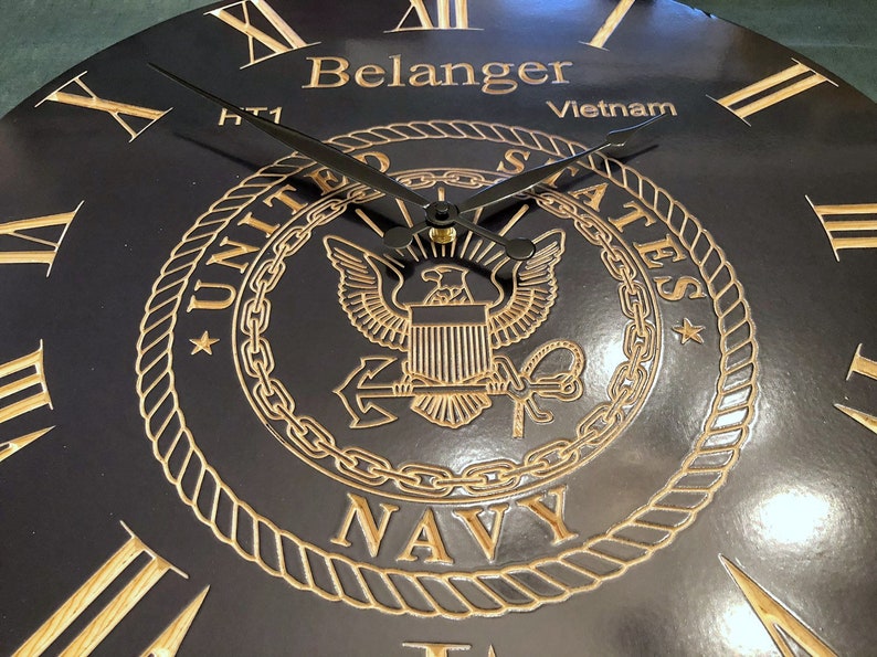 Personalized United States Navy Military Clock. Custom Name - Etsy