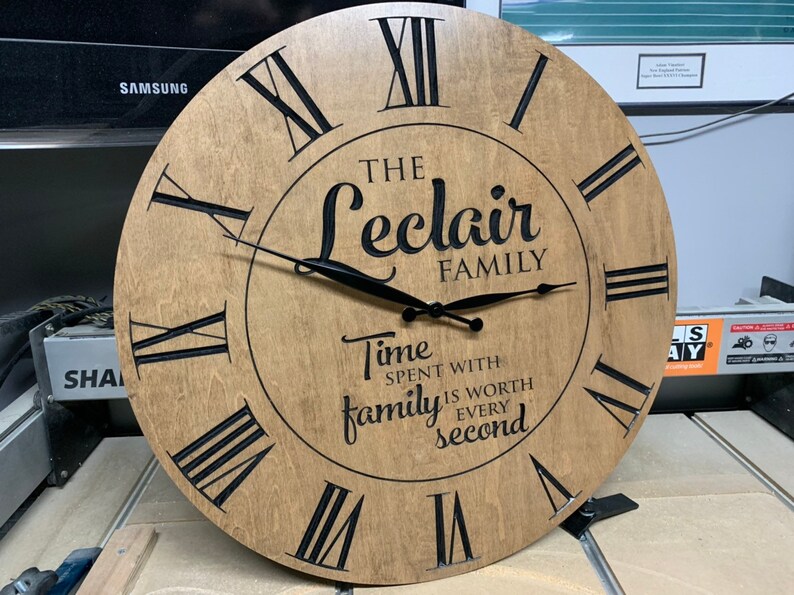 Handmade Family Clock, Personalized Wedding Gift, Personalized ...