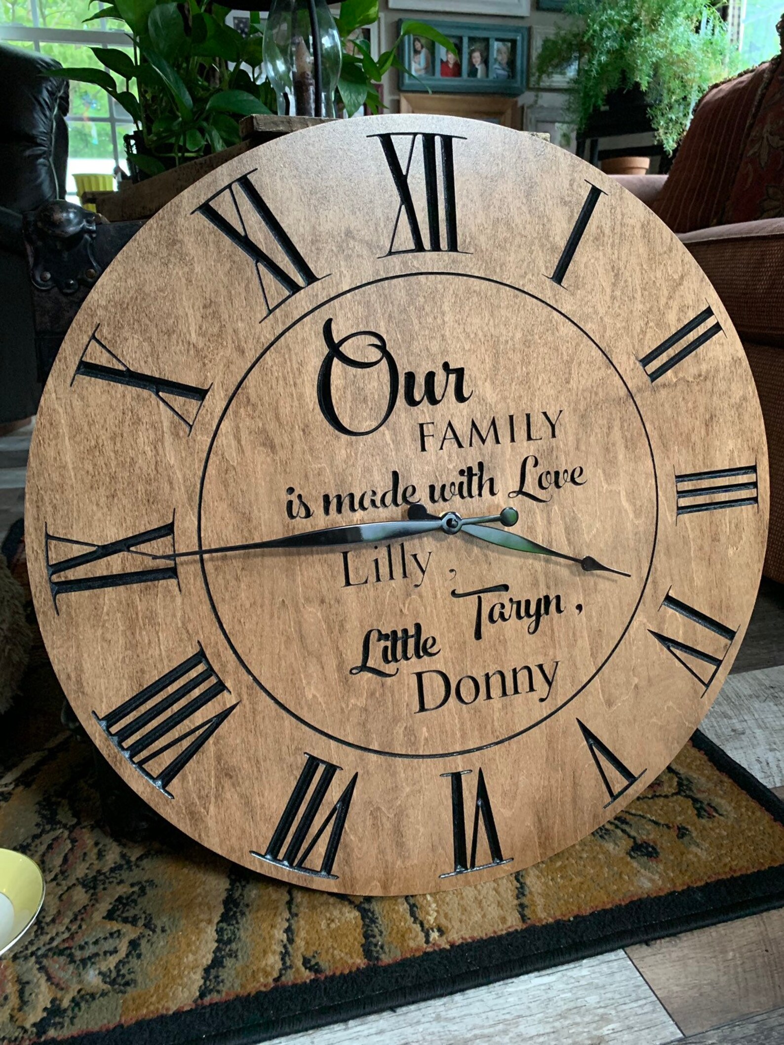 Our Home Customized Family Clock - Etsy
