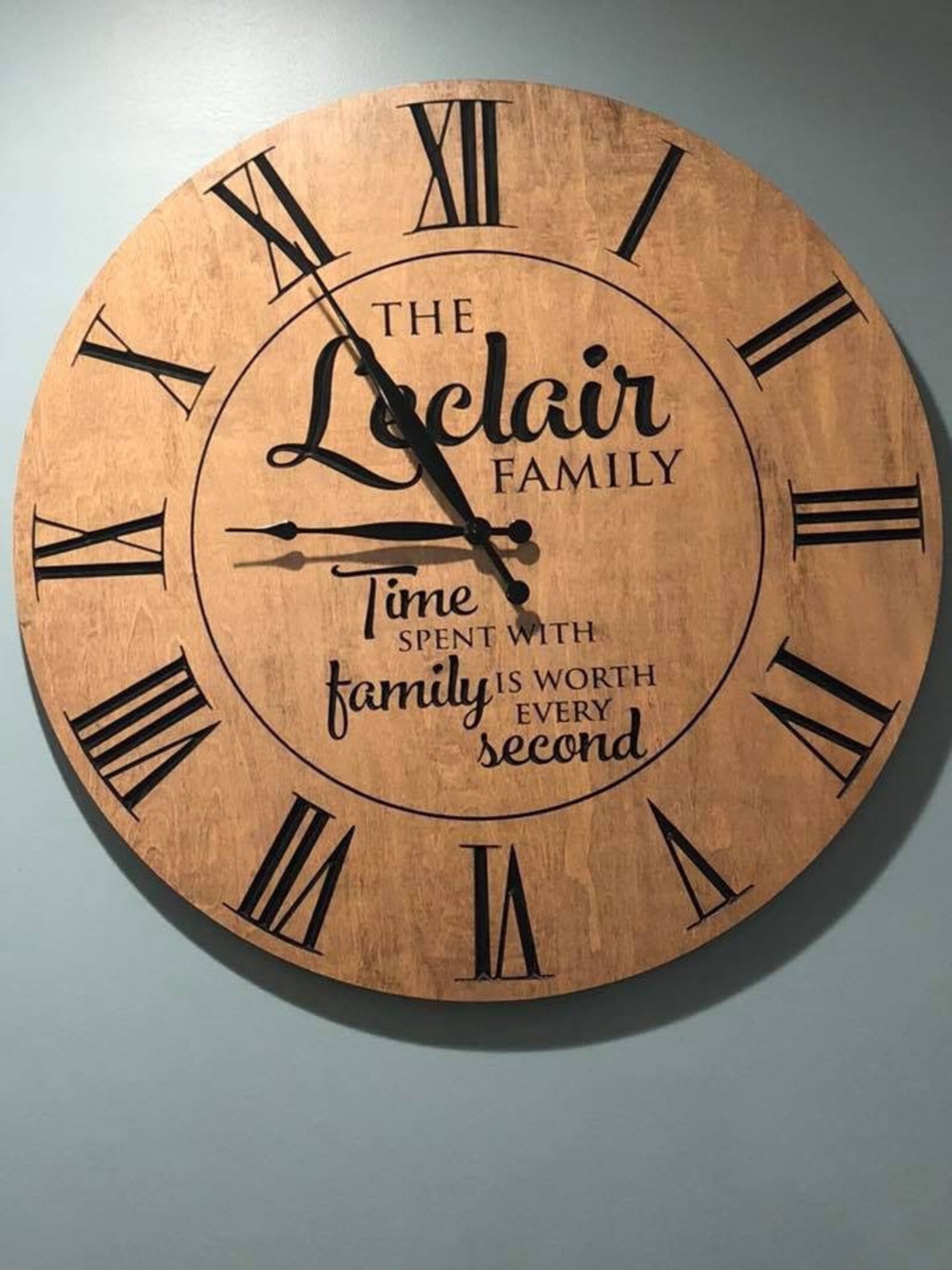 Handmade Family Clock, Personalized Wedding Gift, Personalized ...
