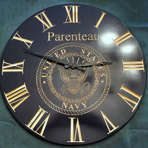 Personalized United States Navy Military Clock. Custom Name Time Clock ...