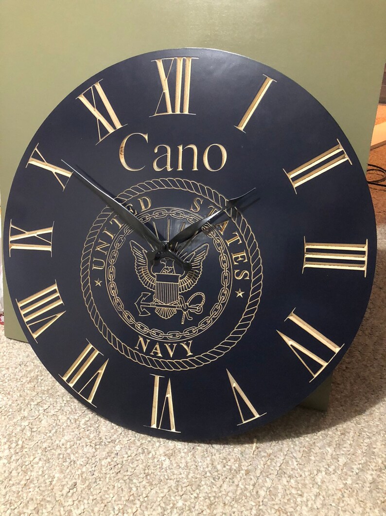 Personalized United States Navy Military Clock. Custom Name - Etsy