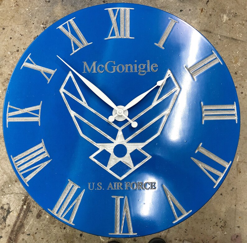 Personalized Air Force Military Clock. Custom Name Time Clock. - Etsy