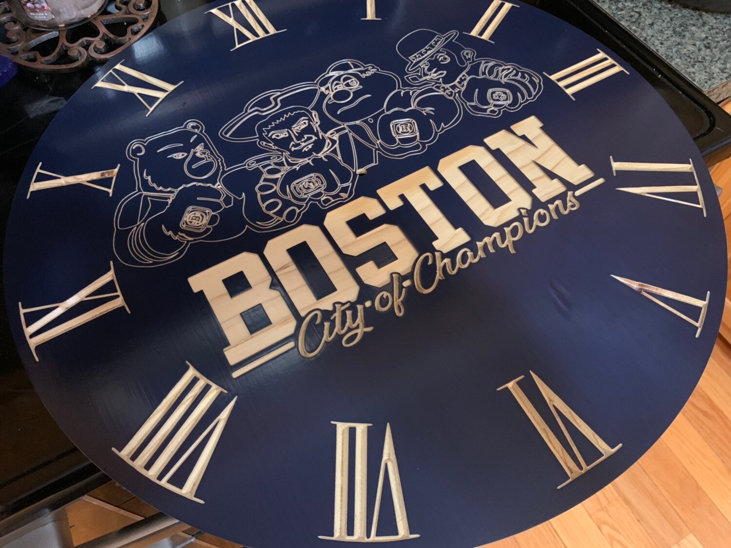 Man Cave Clock, Man Cave Sports Clock, Boston City of Champions ...