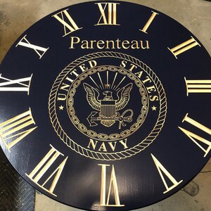 Personalized United States Navy Military Clock. Custom Name Time Clock ...