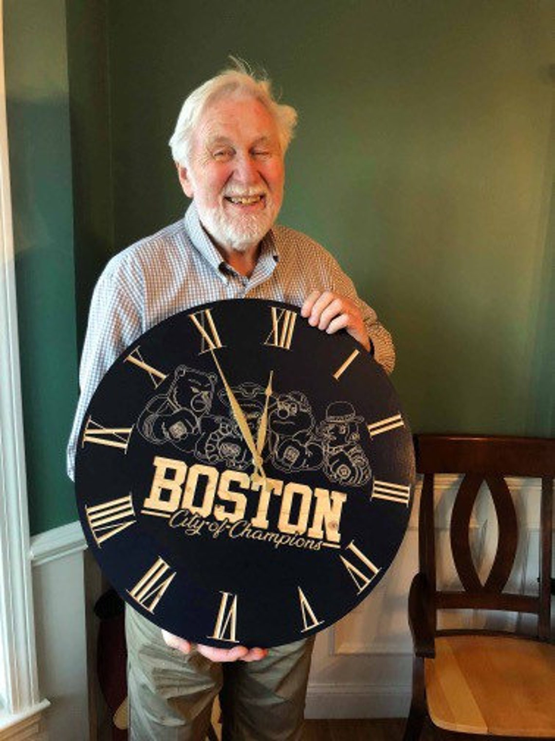 Man Cave Clock, Man Cave Sports Clock, Boston City of Champions ...