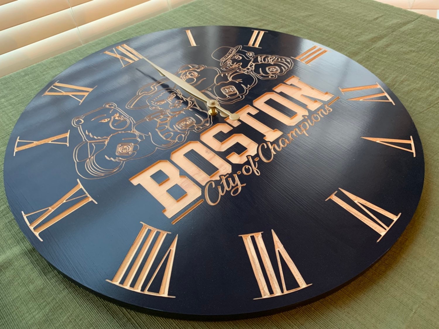 Man Cave Clock, Man Cave Sports Clock, Boston City of Champions ...