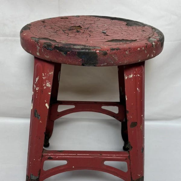 Vintage Metal Stool - Etsy