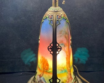 Phoenix Reverse Painted Lamp - Etsy