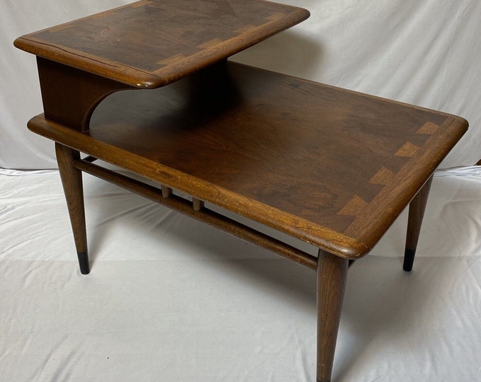 Vintage 1966 Lane Dovetail 2 Tier Step End Side Table 0900-07 Mid ...