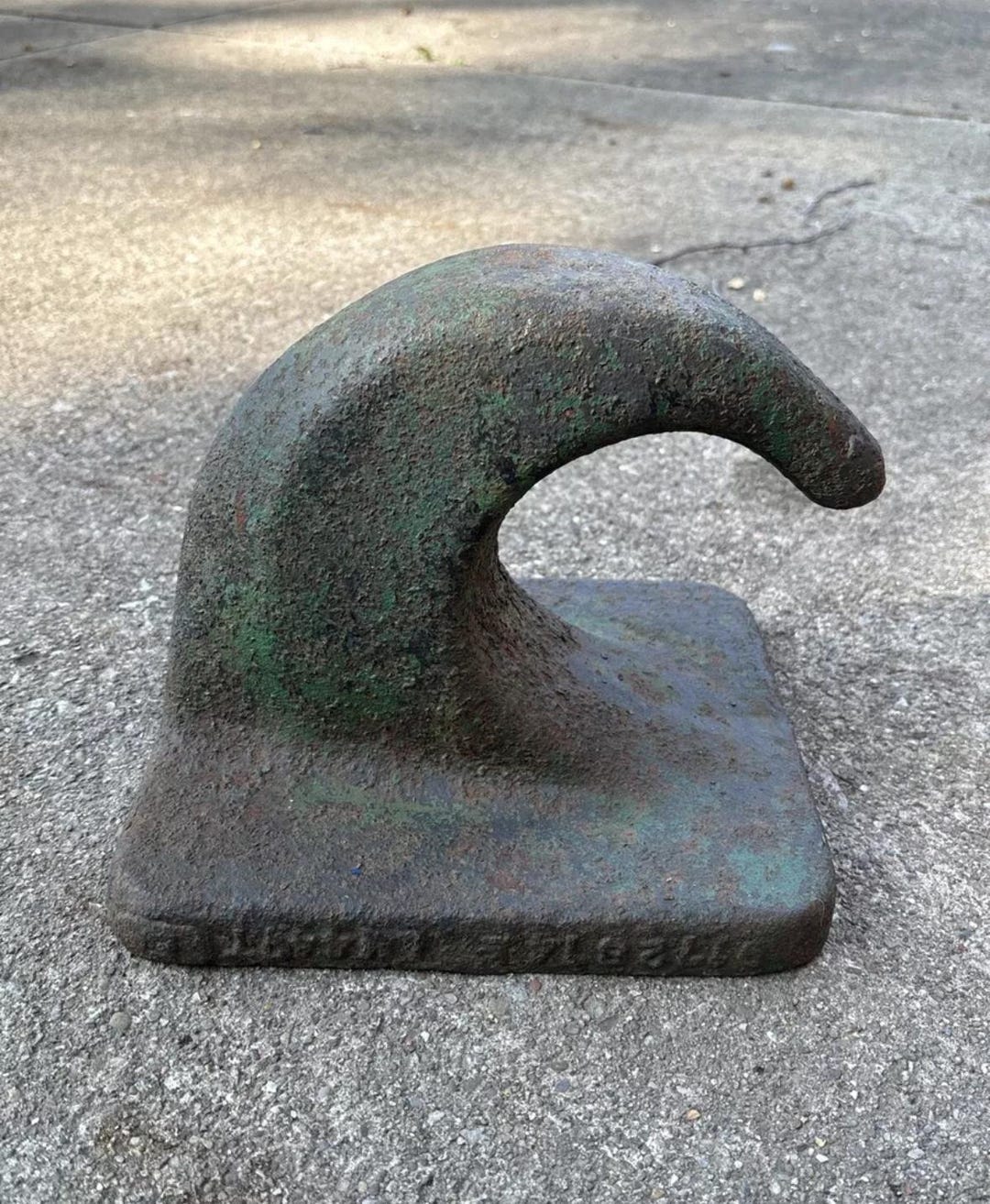 Antique Large Industrial Cast Iron Hook 39LB Maritime Tow Hanger Chock ...