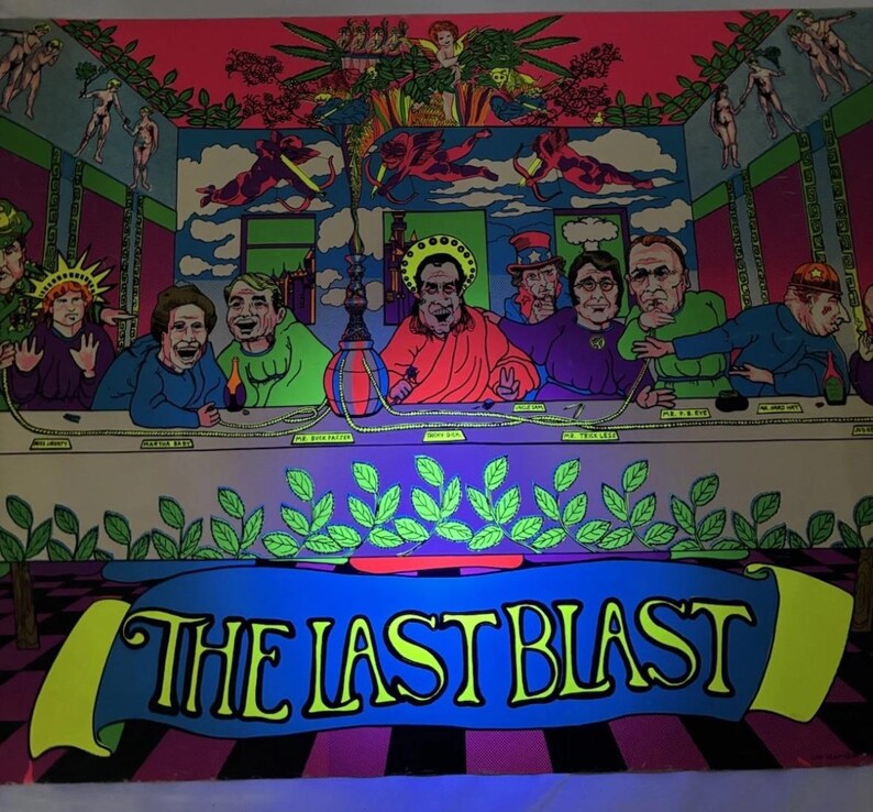 Vintage Rare 1971 the Last Blast Poster Nixon Last Supper Satire ...