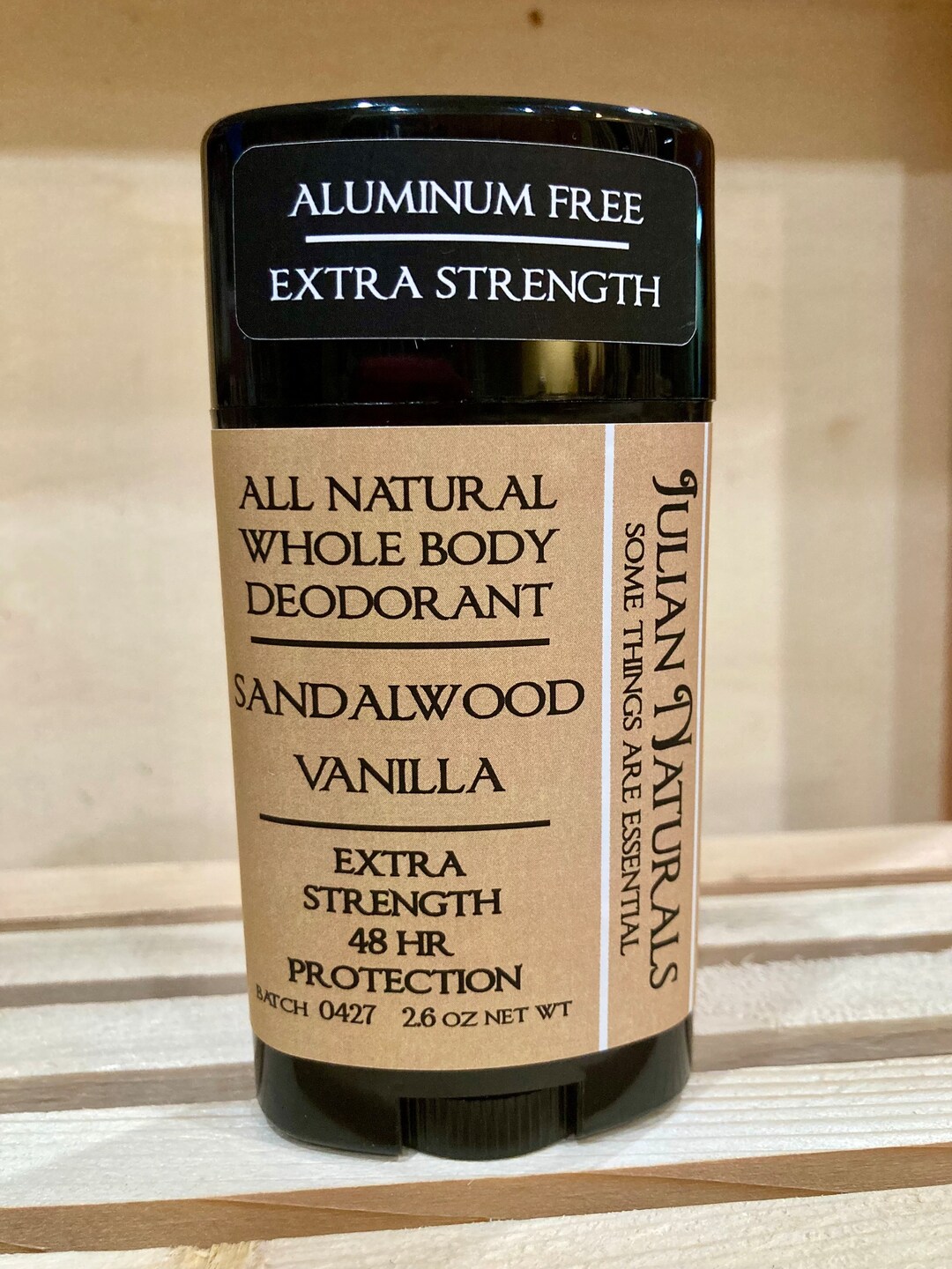Sandalwood-vanilla Extra Strength Natural Deodorant No Aluminum No ...