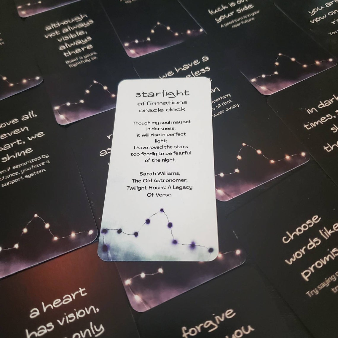 Starlight Affirmation Oracle Deck - Etsy