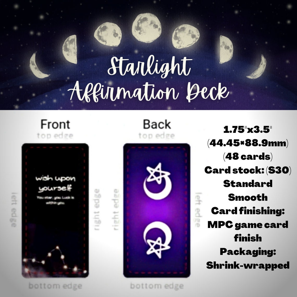 Starlight Affirmation Oracle Deck - Etsy