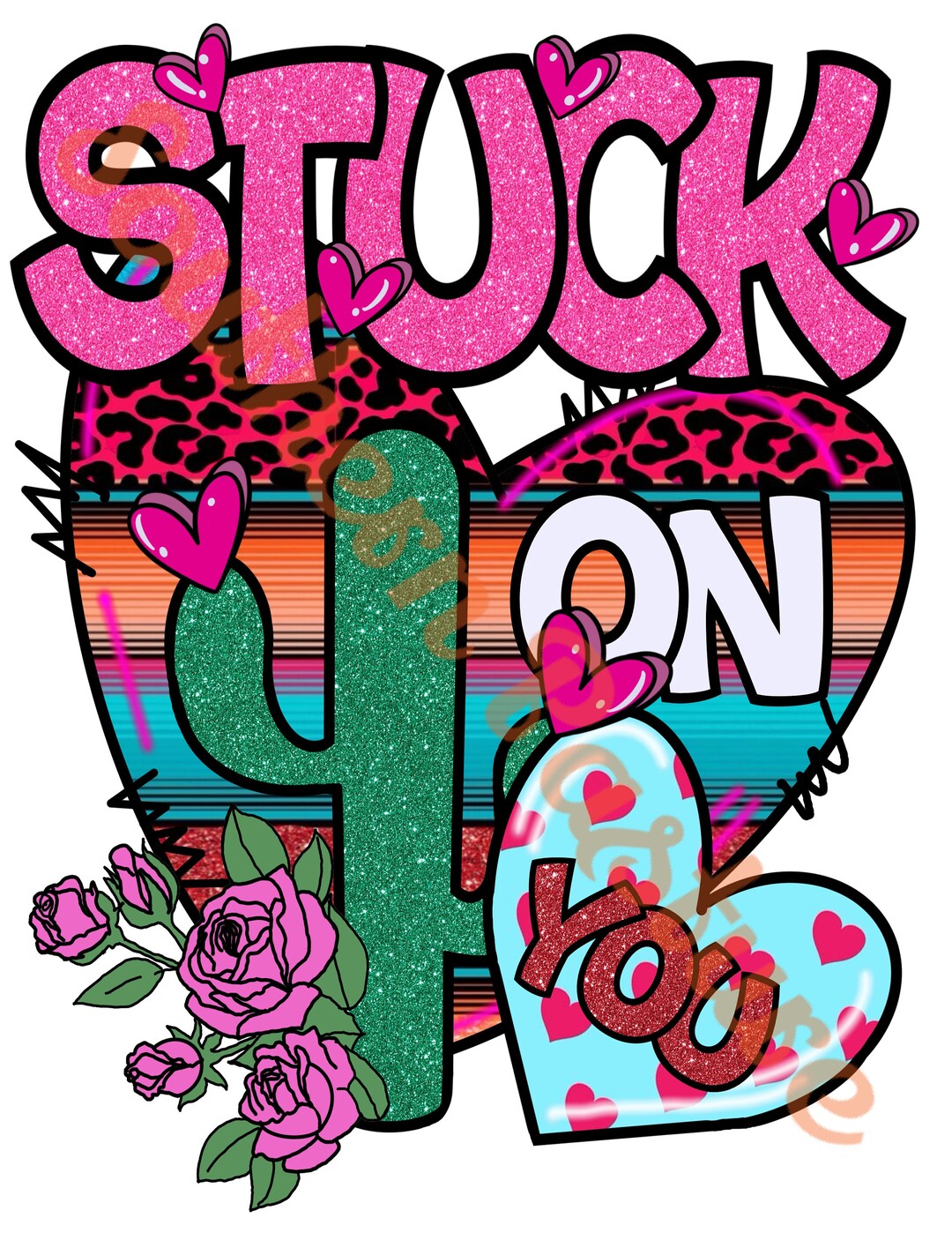 Stuck on You Valentine Png - Etsy
