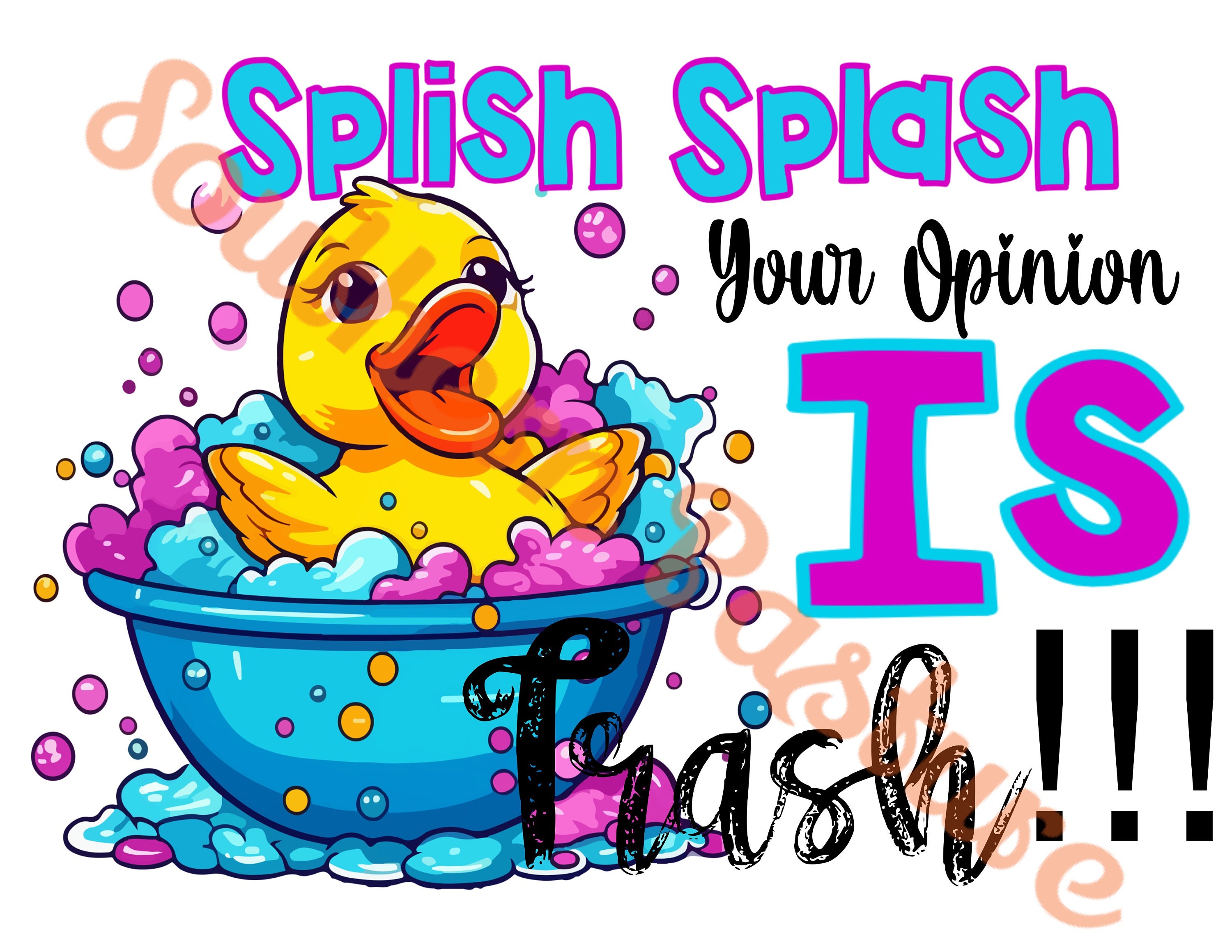 Splish Splash Duck Png - Etsy