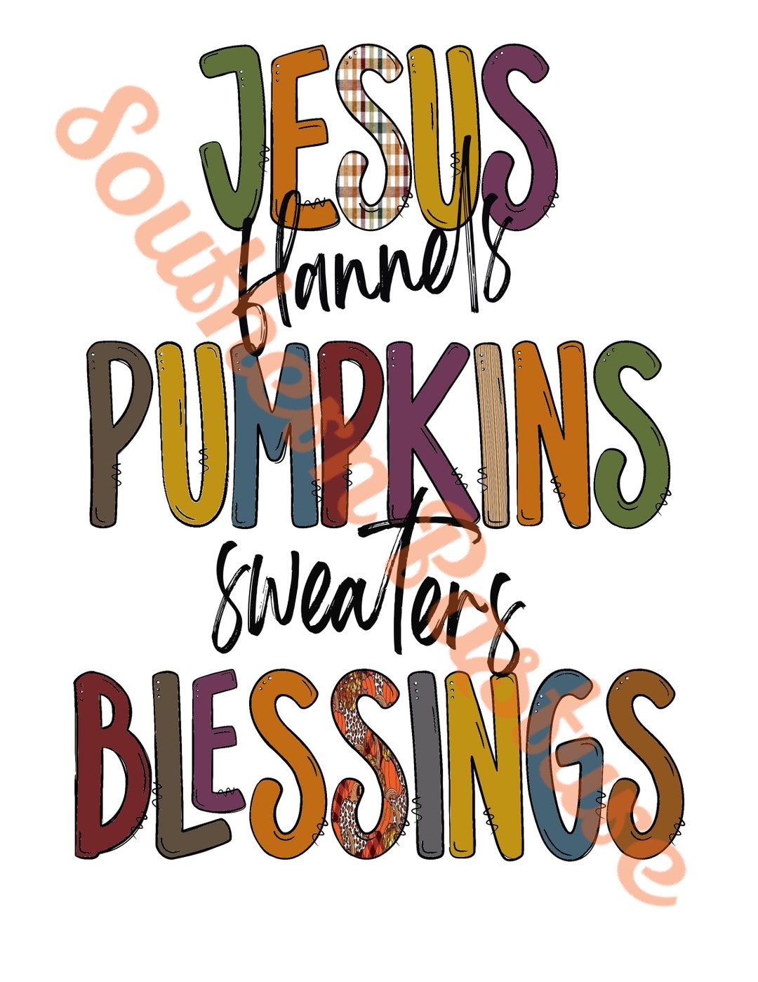Jesus Pumpkins Blessings Fall Png - Etsy