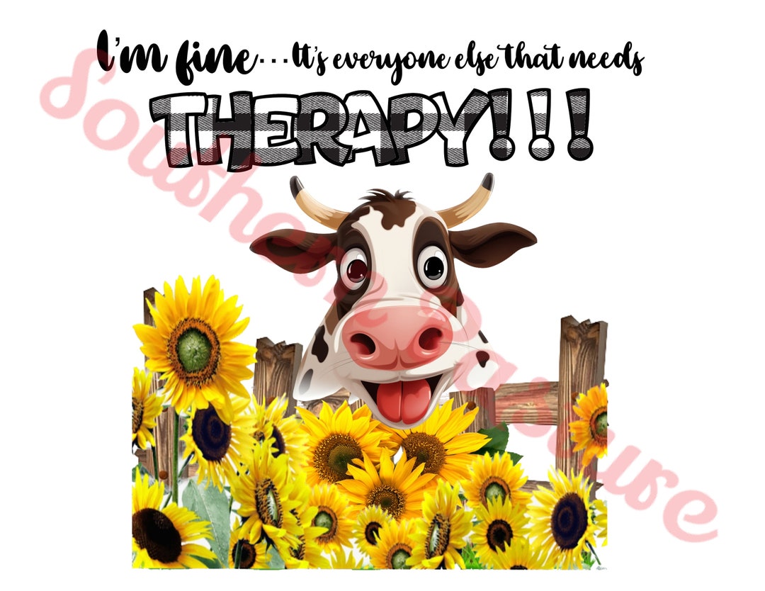 Im Fine Cow Png - Etsy