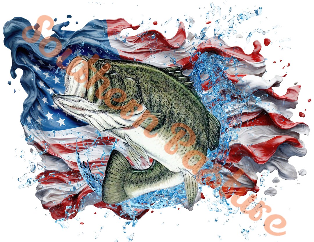 American Flag Fish Png - Etsy