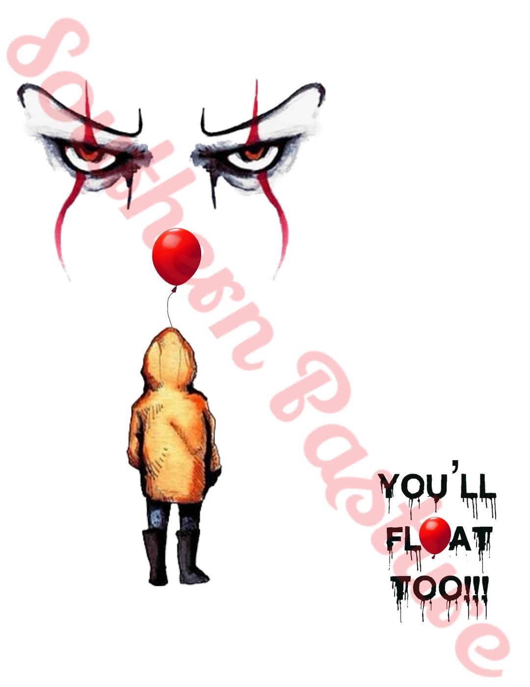Georgie and Pennywise Png With Pocket/front Image - Etsy