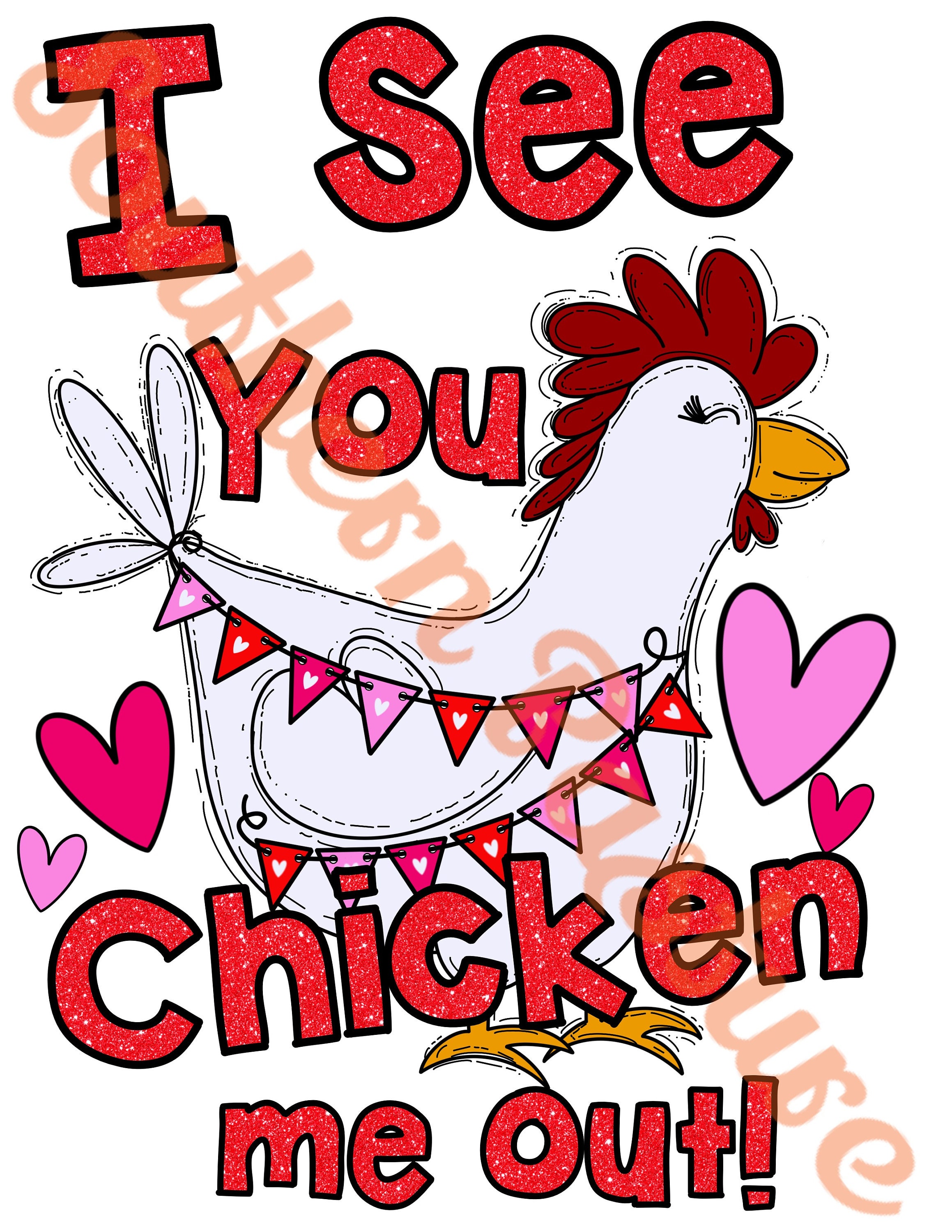 I See You Chicken Me Out Png - Etsy