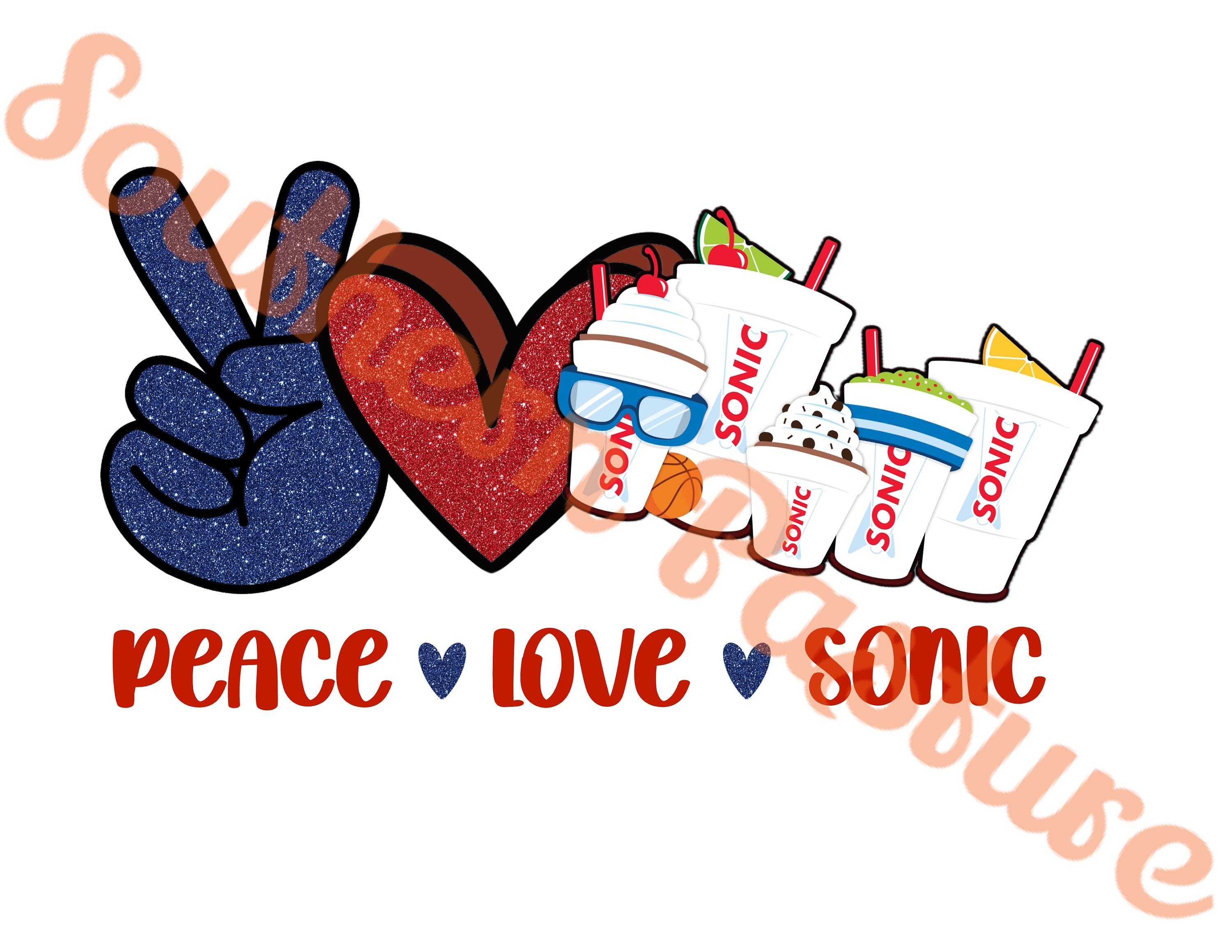 Peace Love Sonic Png Instant Download - Etsy