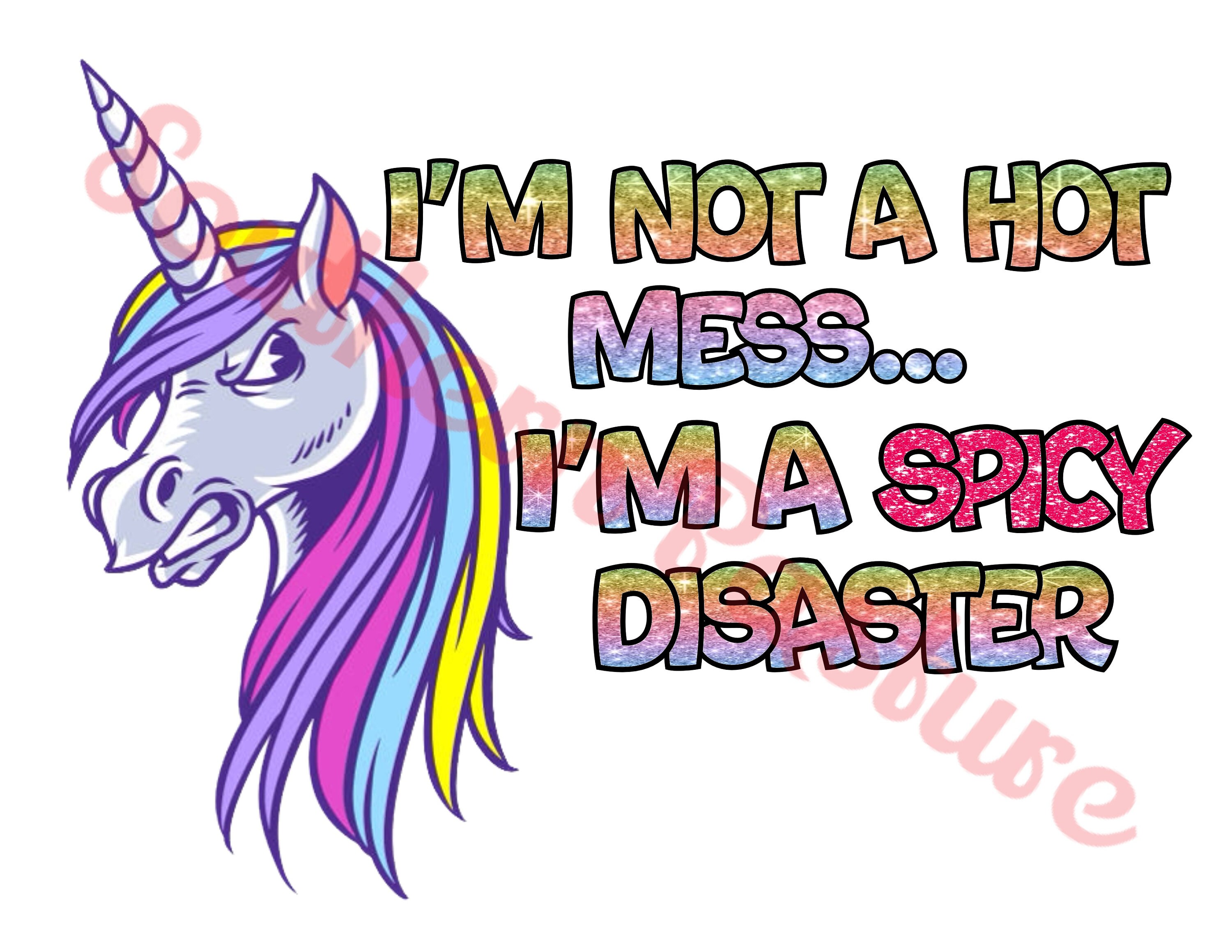 Spicy Disaster Unicorn Png - Etsy