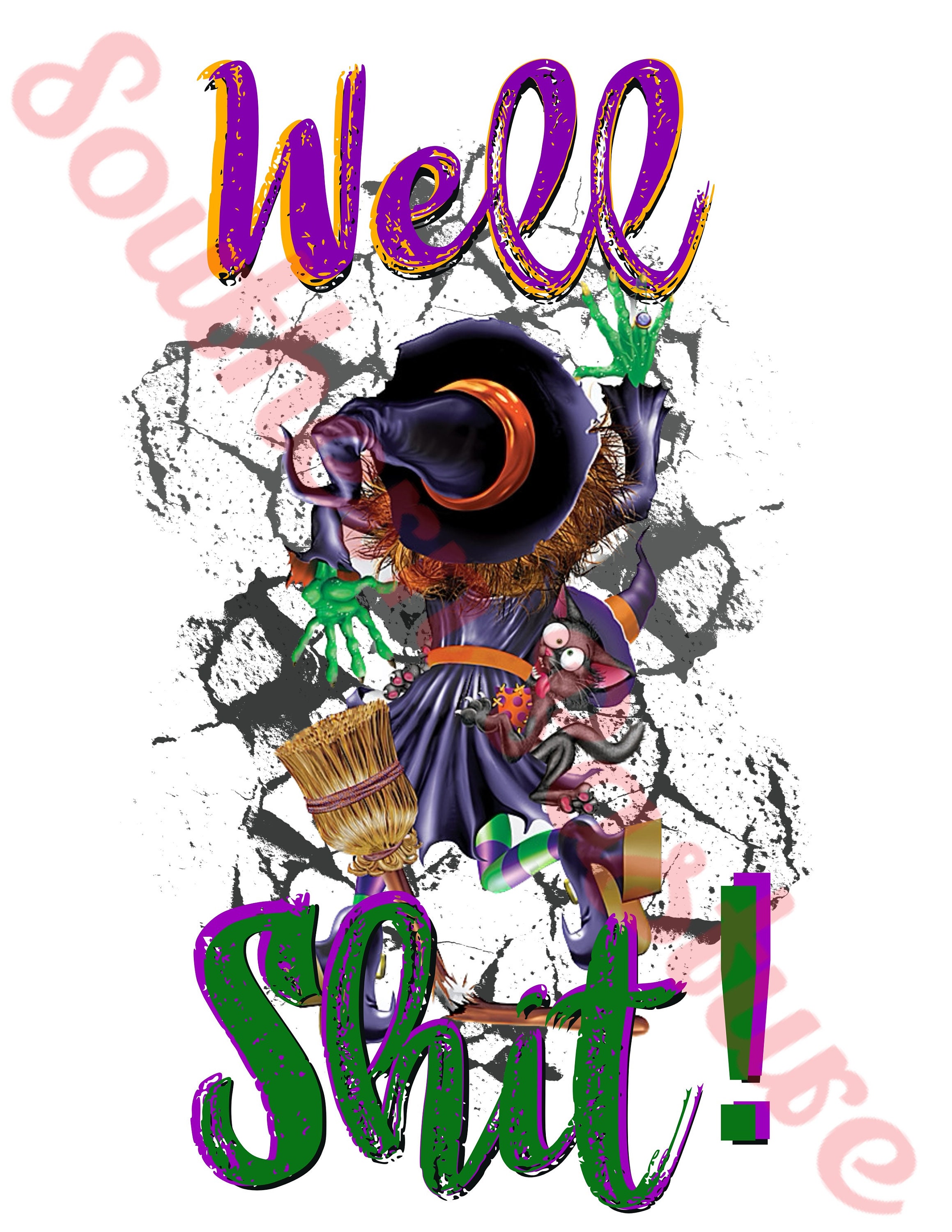Well Shit Witch Wreck Png - Etsy