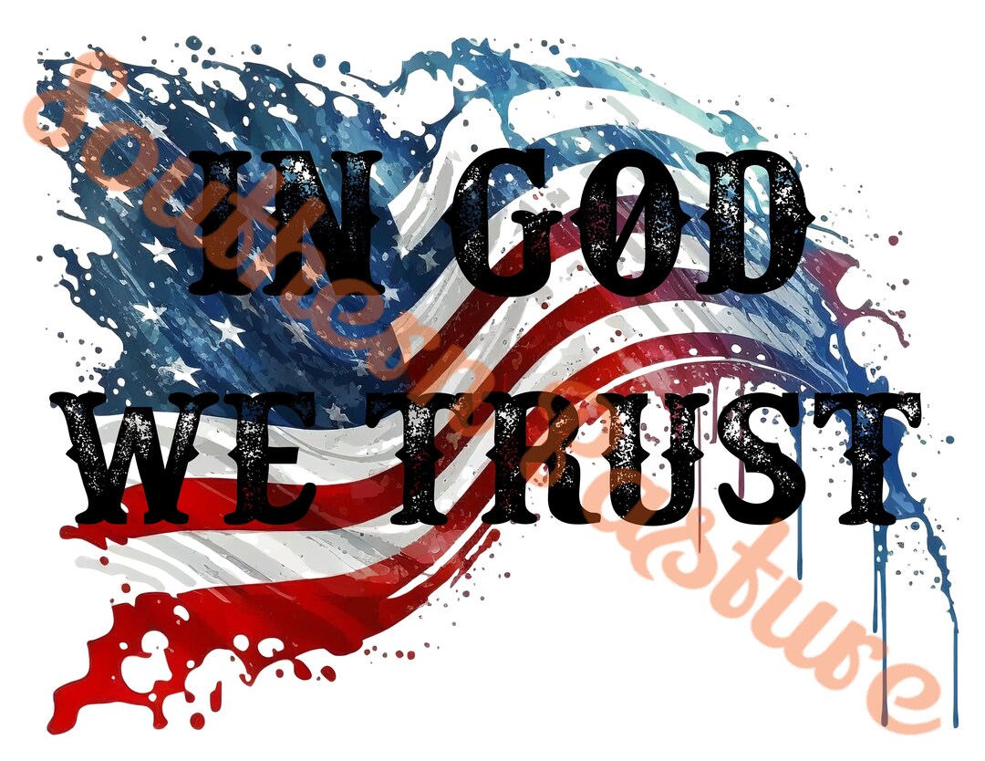 In God We Trust Flag Png - Etsy