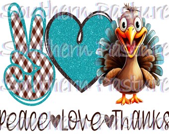 Peace Love Thanks Digital Download Png - Etsy