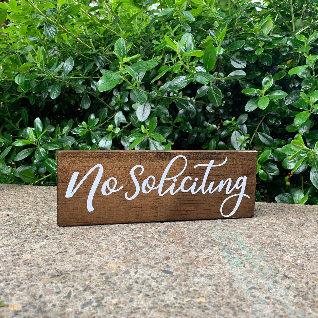 Small No Soliciting Sign - Porch Sign - Porch Decor - Etsy