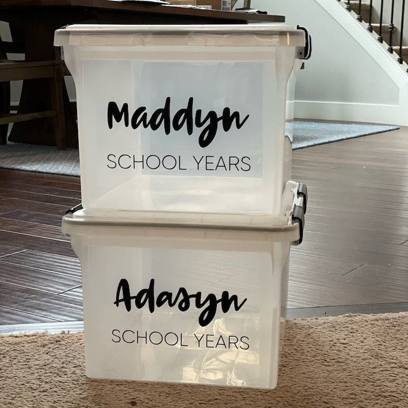 Personalized School Organization File Tote Labels Custom - Etsy
