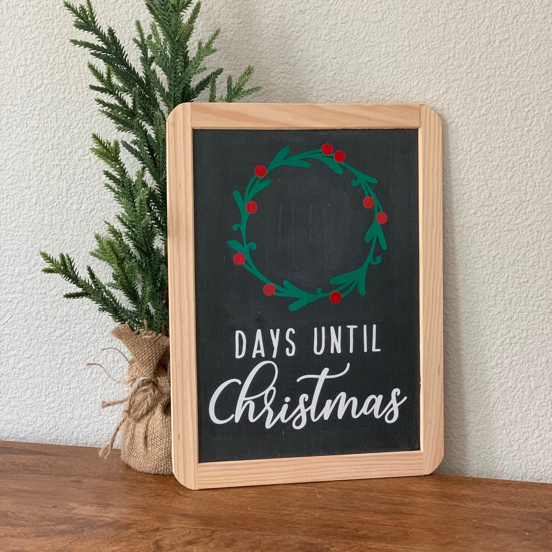 Christmas Countdown Chalkboard: Slate Holiday Decoration - Etsy