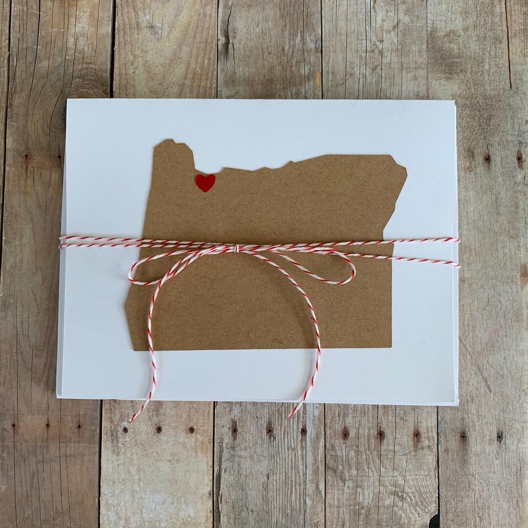 Custom State and City Note Cards - Set of 5 - Any State or City ...