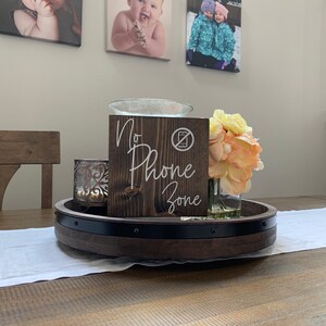 No Phone Zone Table Sign Turn Phones off Dining Room Sign | Etsy