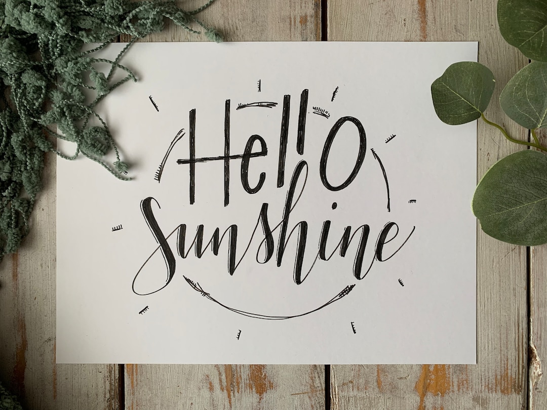 Hello Sunshine Wall Art Quote - Etsy
