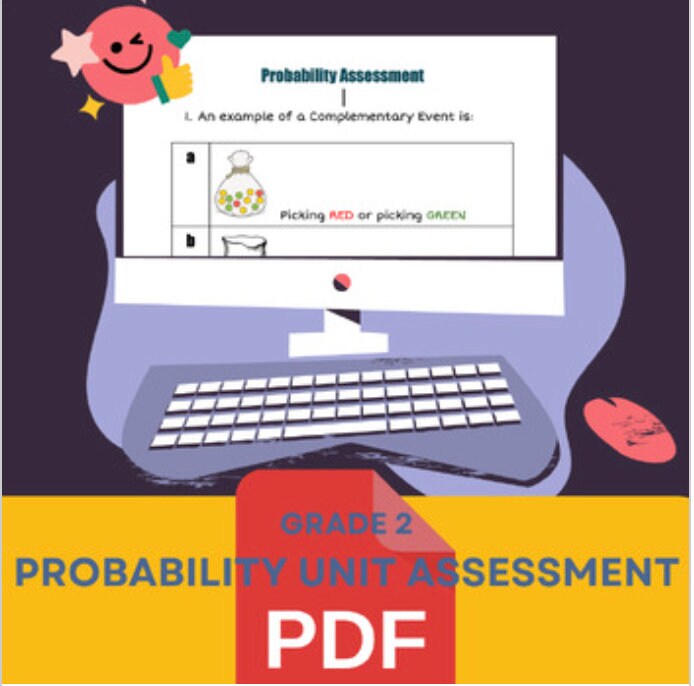 Printable Grade 2 Probability Unit Assessment - Etsy