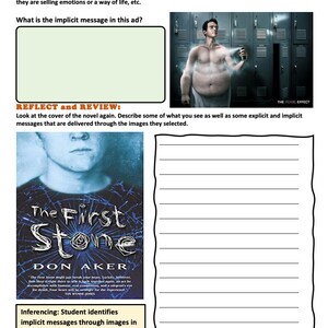 The First Stone Novel Study Unit Plan grade 9/10 - Etsy