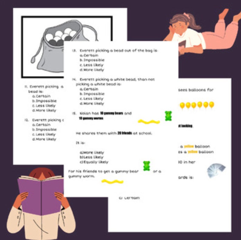 Printable Grade 2 Probability Unit Assessment - Etsy