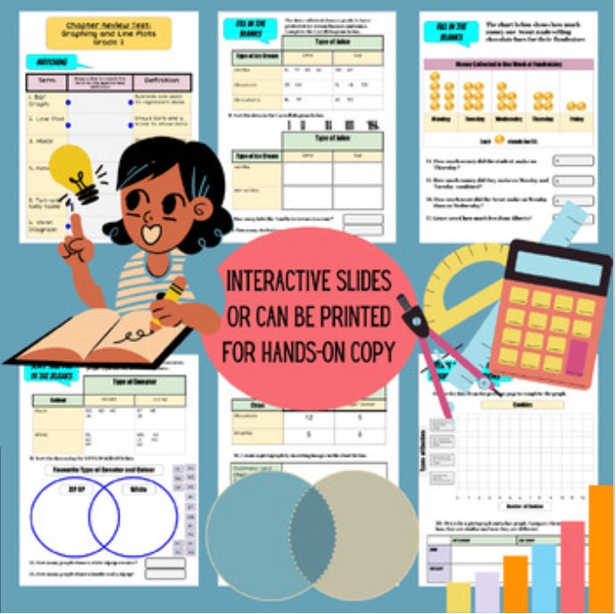 Grade 2/3 Graphing and Line Plot Assessment or Review PDF Printable - Etsy