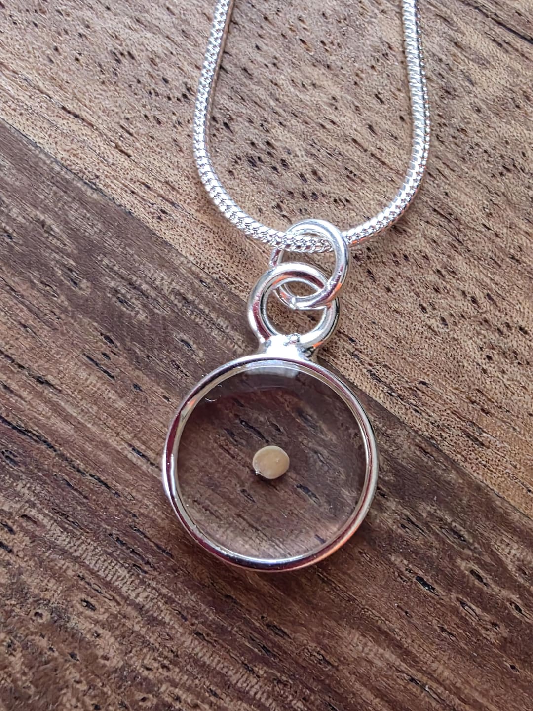 Sterling Silver Mustard Seed Necklace • Clear Faith Pendant • Christian ...
