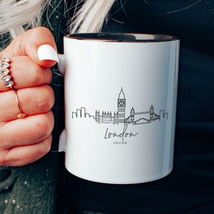 London Skyline Mug, 11oz, England Coffee Mug, London Gift Idea, Home ...