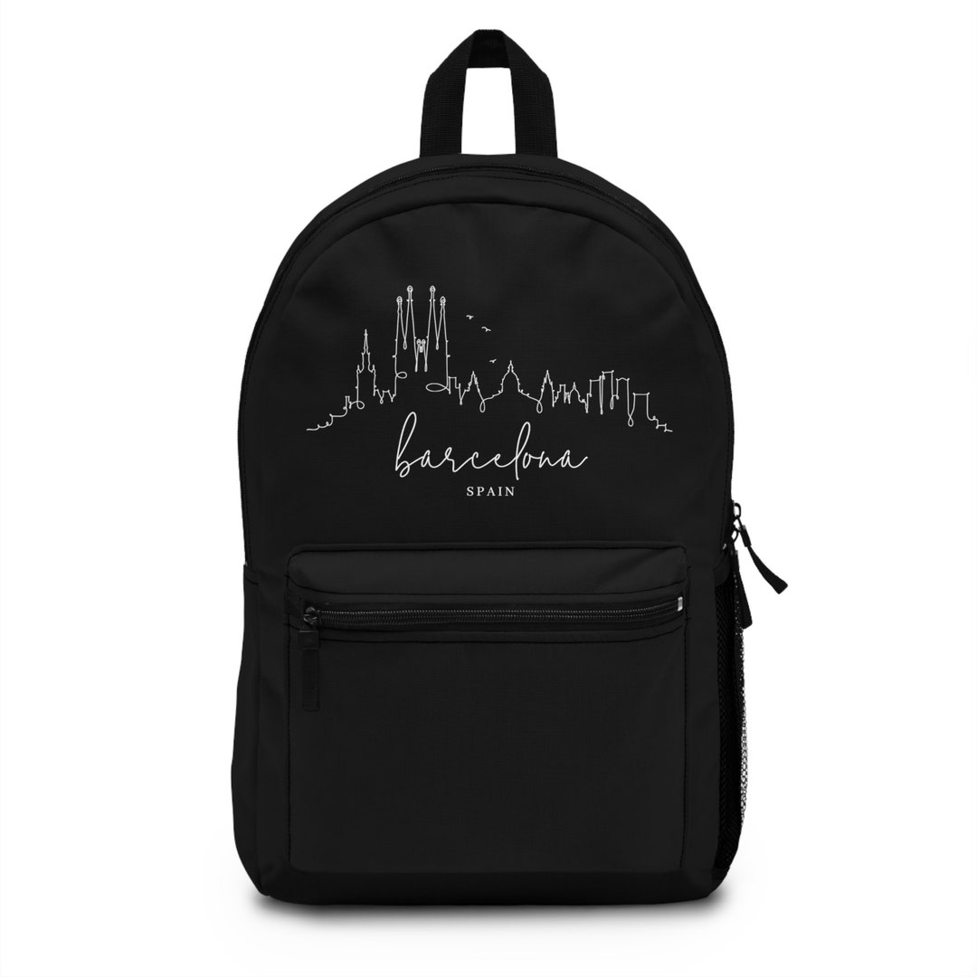 Barcelona Backpack, Barcelona Cityscape Backpack, Spain Skyline Art ...