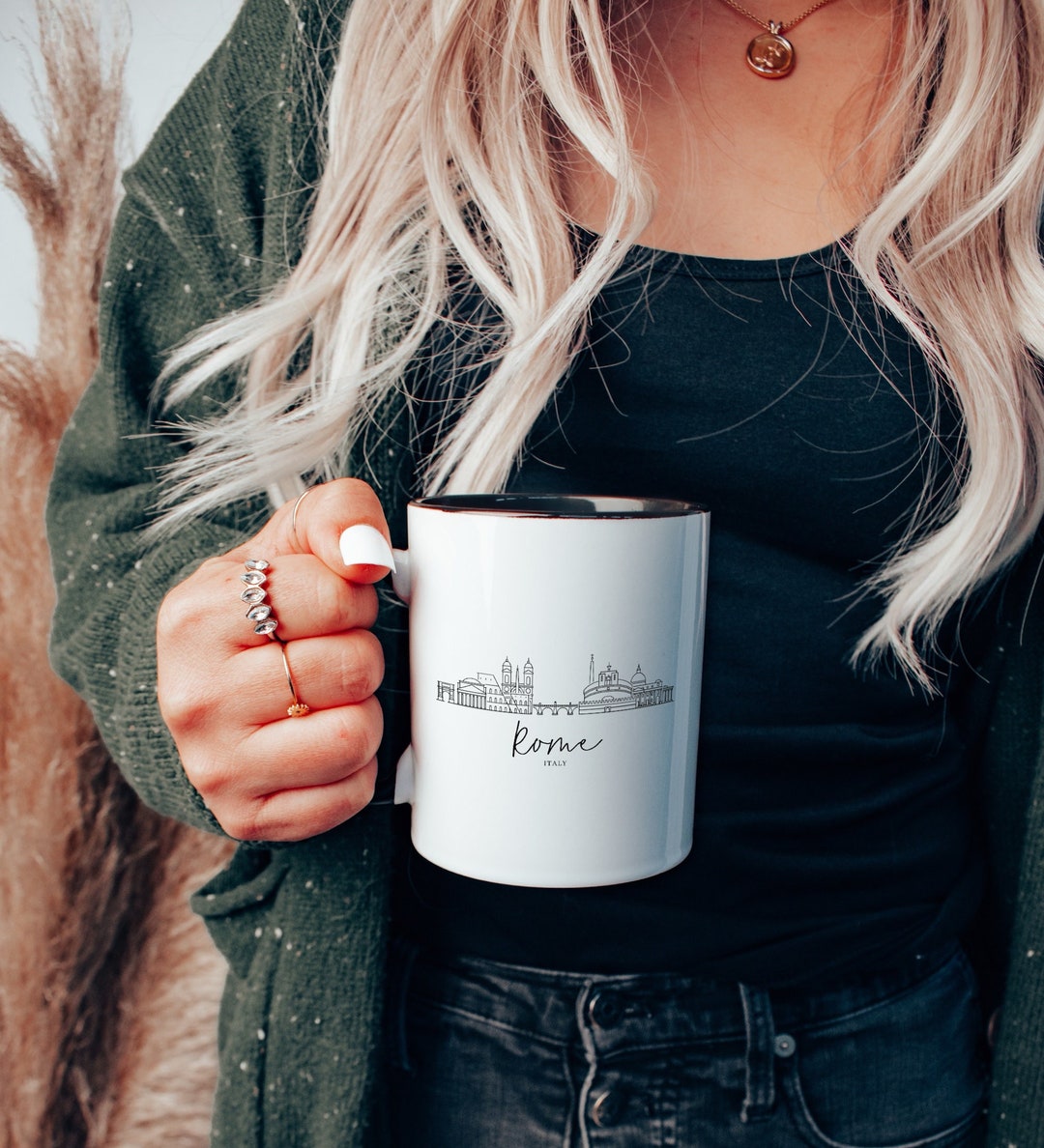 Rome Skyline Mug, Rome Gift Souvenir, 11oz Ceramic Coffee Mug, Italy ...