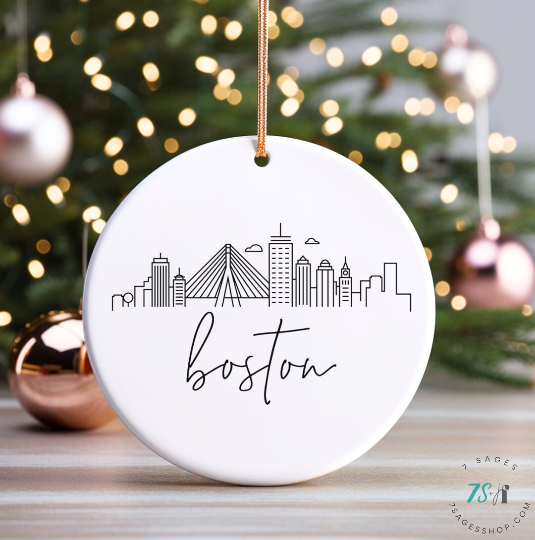 Boston Ornament, Boston Ceramic Ornament, Massachusetts Souvenir ...